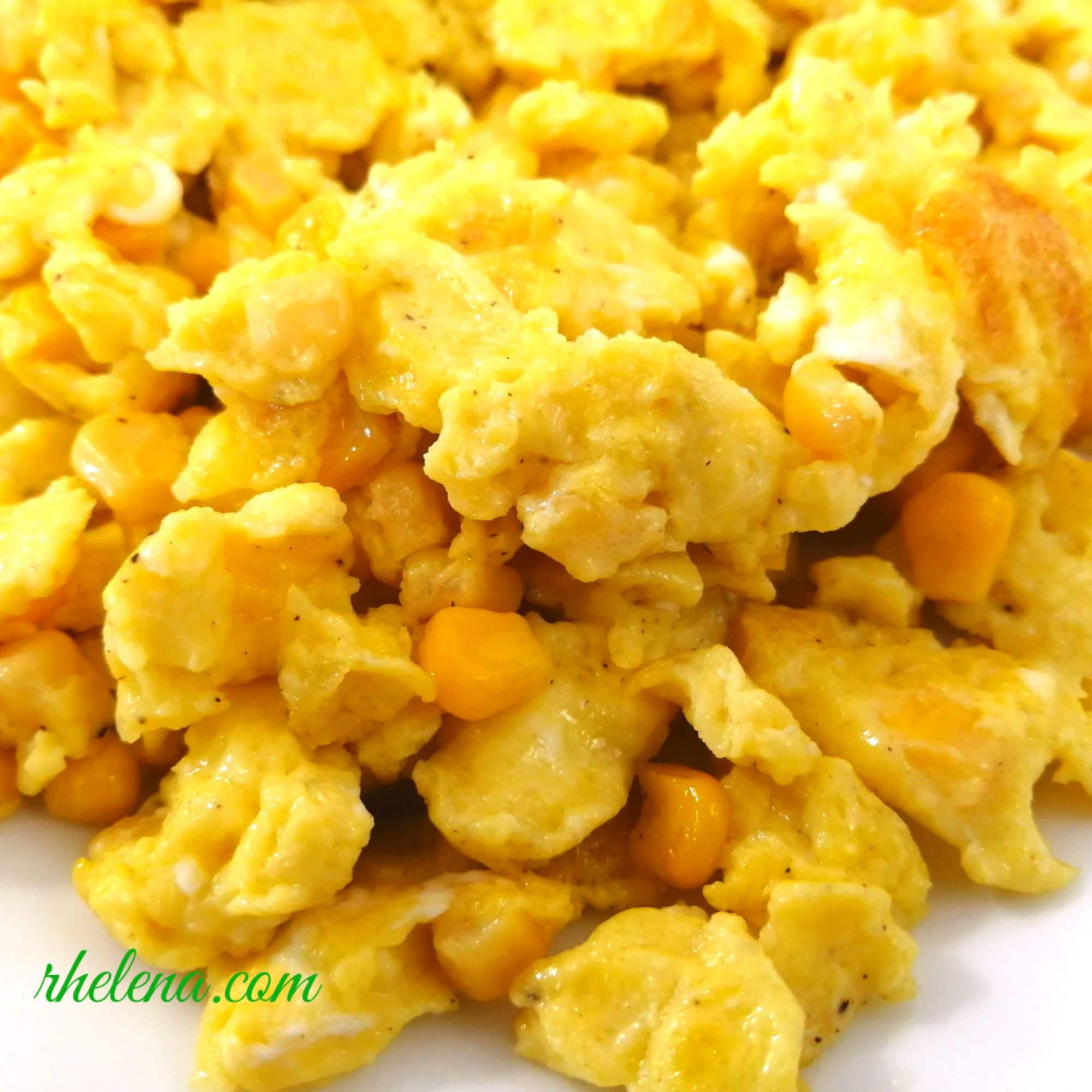 Scrambled Eggs with Corn - Rhelena