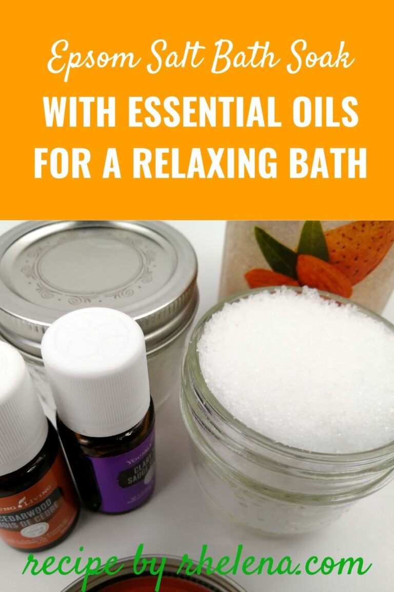 Epsom Salt Bath Soak with Essential Oils for a Relaxing Bath - Rhelena